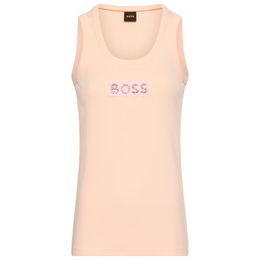 BOSS Orange T-Shirt »Ematite Stonebadg Premium Damenmode« mit glitzerndem Logo-Badge Open Pink 690 XS (34) XS (34) Top von BOSS Orange Womenswear