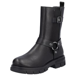Rieker Chelseaboots, Bikerboots, Schlupfstiefelette mit Innenreißverschluss schwarz 41 41 Modischer Chelseaboots mit Zierschnalle
