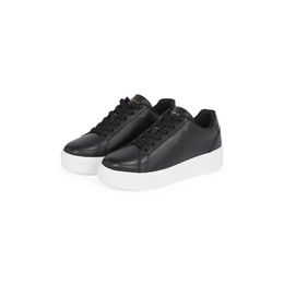 Tommy Hilfiger Plateausneaker »TH PLATFORM COURT SNEAKER«, Freizeitschuh, Halbschuh, Schnürschuh, Kontrastbesatz an der Ferse schwarz 36 36...