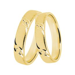 DOOSTI Unisex DOOSTI Trauring &raquo;Schmuck Geschenk Silber 925 Trauring Ehering Partnerring LIEBE&laquo; gold