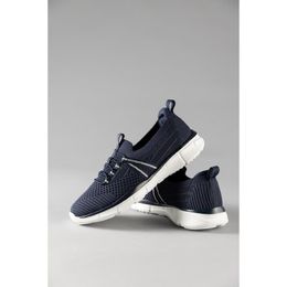 ANISTON SHOES Slip-On Sneaker, Freizeitschuh, Halbschuh, Schnürschuh - NEUE KOLLEKTION navy 36 36 Aus pflegeleichtem Textil in Strickoptik