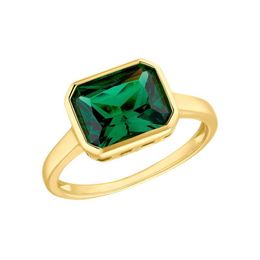 s.Oliver Fingerring &raquo;Solit&auml;r-Optik&laquo; mit Zirkonia (synth.) gelbgoldfarben-gr&uuml;n 60 Ring f&uuml;r Damen in Solit&auml;r-Optik von s.Oliver