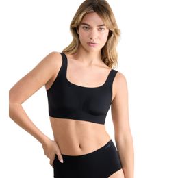 Bustier Sloggi "Zero Feel 2.0", Kinder, Gr. L, N-Gr, schwarz, Single Jersey, Obermaterial: 76% Polyamid, 24% Elasthan, BHs, nahtlos und unsichtbar, herausnehmbare Pads, dehnbar, Microfaser, Topseller