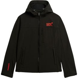 Superdry Outdoorjacke »HOODED SOFT SHELL TREKKER JKT« mit Kapuze Black XXL XXL Windbreaker von Superdry