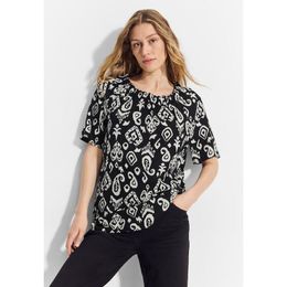 Cecil Carmenbluse mit Ornament Muster black XS (36) XS (36) Carmen Bluse von Cecil