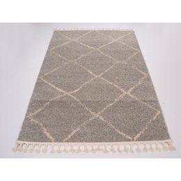 Gallery M branded by Musterring Hochflor-Teppich &raquo;Donna&laquo; rechteckig 30 mm H&ouml;he Wohnzimmer grau Kunstfaser