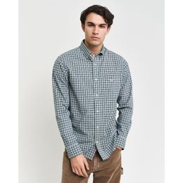 Gant Langarmhemd »REG POPLIN SMALL CHECK SHIRT« Regular Fit Popeline Hemd mit kleinem Karomuster DEEP FOREST GREEN XL - N-Gr N-Gr XL Karohemd von Gant