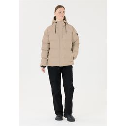 Outdoorjacke WEATHER REPORT "Audrey", Damen, Gr. 36, beige, 100% Polyester, kariert, unifarben, normal, ohne Ausschnitt, Jacken Outdoorjacke, in wasserfester Qualit&auml;t