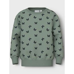 name it Sweatshirt »NMFDAVINA LS SWEAT FLEECE BRU NOOS« in klassischer Form und mit tollem Alloverprint Lilypad AOP:BUTTERFLY 86 86 Sweater von...