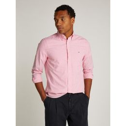 Tommy Hilfiger Businesshemd »FLEX POPLIN GINGHAM RF SHIRT« mit Karomuster Classic Pink / Optic White L - N-Gr N-Gr L Klassisches Hemd von TOMMY...