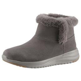 Skechers Winterboots »ON-THE-GO STELLAR-COZY STEP« Winterstiefel, Schnürstiefel, Boots mit Warmfutter taupe 35 35 Skechers Schlupfboots mit Warmfutter