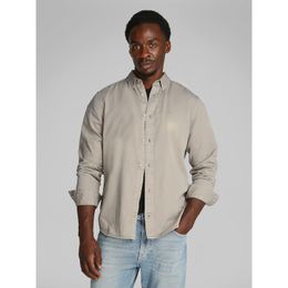 Calvin Klein Langarmhemd &raquo;GARMENT DYED TWILL SHIRT&laquo; mit Logostickerei Aluminum XL - N-Gr N-Gr XL Klassisches Hemd von Calvin Klein