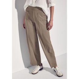 Street One Stoffhose Sommerhose mit Aufgesetzten Taschen dark mocha beige 42 - L&auml;nge 30 L&auml;nge 30 42 Straight Leg Hose von Street One