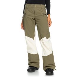 Roxy Snowboardhose »Wood Rose« Burnt Olive XL XL 10K Roxy DryFlight Technologie für bessere...