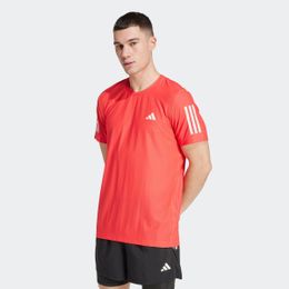 Laufshirt adidas Performance "OTR B TEE", Herren, Gr. L, rot (semi lucid rot), Obermaterial: 86% Polyester, 14% Elasthan, normal, Rundhals, Shirts