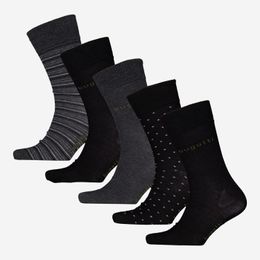 Bugatti 5er-Pack graue & schwarze Socken