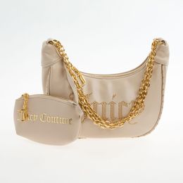 Juicy Couture Taupefarbene Kimberly Schultertasche mit abnehmbarem Etui