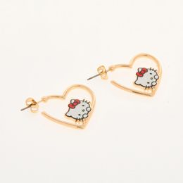Goldfarbene Hello Kitty Ohrh&auml;nger
