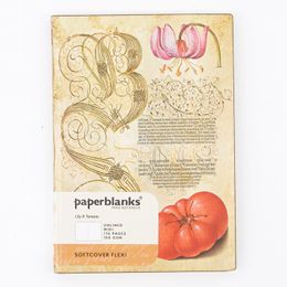Paperblanks Goldfarbenes Notizbuch mit Tomaten- und Lilienmotiv B6