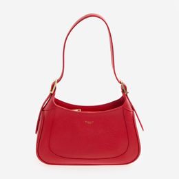Rote Sarah 25 Schultertasche aus Leder