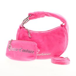 Juicy Couture Pinke Blossom Small Hobo Schultertasche aus Fleece