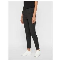 V&eacute;ro Moda Anzughose VERO MODA "VMMAYA", Damen, Gr. XL, L&auml;nge 30, grau (dunkelgrau melange), Web, Obermaterial: 62% Polyester, 33% Viskose, 5% Elasthan, meliert, gerade, unten schmal kn&ouml;chellang, Hosen Anzughose, hinten mit Gummizugb&uuml;ndchen
