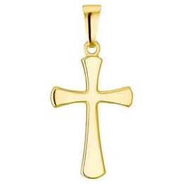 Kettenanh&auml;nger Amor "Cross", gold (gelbgoldfarben), Schmuckanh&auml;nger, Damen, Gelbgold 585, 0,56 g, Kettenanh&auml;nger, Made in Germany