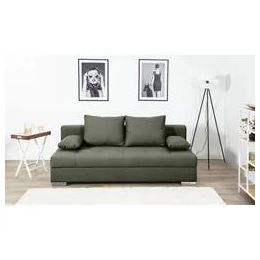 Schlafsofa Collection AB "Tania, B: 194 cm, Liegel. 140x194 cm", gr&uuml;n, B:194cm H:70cm T:90cm, 100%Polyester, Sofas, Schlafsofa, Bettfunktion & Bettkasten, Federkern