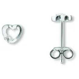 Paar Ohrh&auml;nger ONE ELEMENT "Zirkonia Herz Ohrringe Ohrstecker aus 925 Silber", silber, Ohrringe, Damen, Damen, Silber 925 (Sterlingsilber), Zart & emotional &ndash; ein Geschenk, das von Herzen kommt