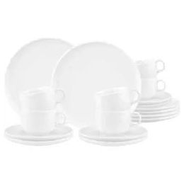Kaffeeservice Seltmann Weiden "Sento Home, Geschirr-Set, 18-teilig", wei&szlig;, 18 Stk., Porzellan, Geschirr-Sets, Kaffeeservice, harmonisch geschwungene Form