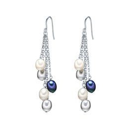 Valero Pearls Ohrringe Damen Größe One Size royalblau / silber / perlweiß