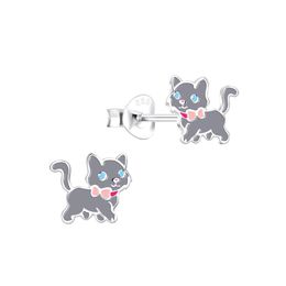 schmuck23 Silber Ohrringe 925 Katze 0,7 cm x 0,8 cm | Gr.: onesize