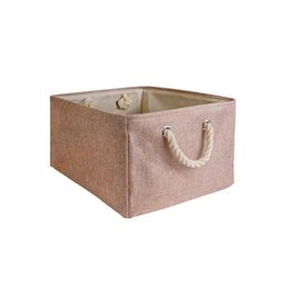 Intirilife Aufbewahrungskorb Box Organizer mit Henkel 41x31.5x21cm in Rosa | Gr.: onesize