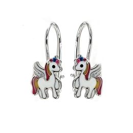 schmuck23 Silber-Ohrringe Einhorn 1,0 cm x 1,0 cm | Gr.: onesize