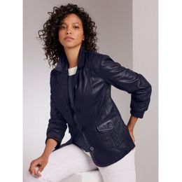Mainpol Lammnappa-Lederblazer in marine | Gr.: 42