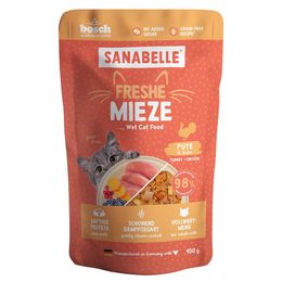 10x100 g Sanabelle Freshe Mieze Pute & Huhn