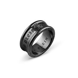 Philipp Plein Jewellery Ring 'Gothic Tag' Herren Gr&ouml;&szlig;e 60 schwarz