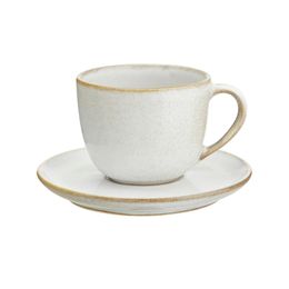 Asa SELECTION Cappuccinotasse mit Unterteller creme Maße (cm): H: 7 Ø: 9 » Höffner