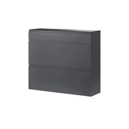 Wohnwert H&auml;ngeschuhschrank Nicolo &brvbar; grau &brvbar; Ma&szlig;e (cm): B: 110 H: 96 T: 33.0 &raquo; H&ouml;ffner