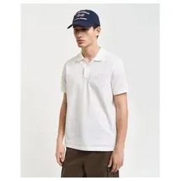 Gant f&uuml;r Herren. 2062025 Tonal Shield Poloshirt Off White (S), Wei&szlig;, L&auml;ssig, Baumwolle, Klassisch, Kurzarm