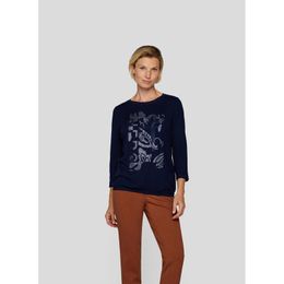 Rabe 3/4-Arm-Shirt mit schimmerndem Frontprint marine 44 44 Shirt f&uuml;r Damen von Rabe