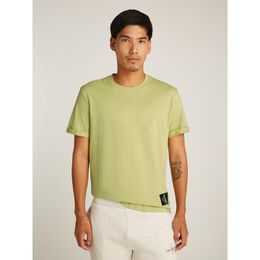 Calvin Klein Jeans T-Shirt &raquo;BADGE TURN UP SLEEVE&laquo; mit Logopatch Leek Green M M T-Shirt von Calvin Klein Jeans