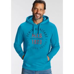 H.I.S. H.I.S Herren Kapuzensweatshirt, Langarm, l&auml;ssige Passform, mit K&auml;ngurutasche blau XL (56/58)