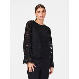 Y.A.S Spitzenbluse »YASPERLA LS LACE TOP S. NOOS« Black XL XL Langärmeliges Oberteil mit Spitze von YAS