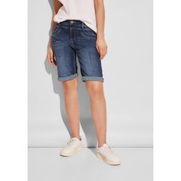 Street One Bermudas &raquo;Style Jane&laquo; Sommerhose mit Ziernaht blue washed soft 34 - N-Gr N-Gr 34 Bermudas in blauer Waschung von Street One
