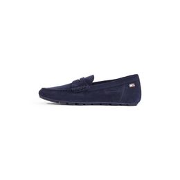Tommy Hilfiger Slipper »FLAG SOFT SUEDE DRIVER LOAFER«, Schlupfschuh, Bequemschuh, Mokassin, Flats mit modischen Zierriegel dunkelblau 39 39...