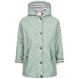 DEPROC Active Regenjacke »Friesennerz ANCHOR PEAK KIDS« grau 140 140 Maritimer Regenmantel mit Streifenfutter