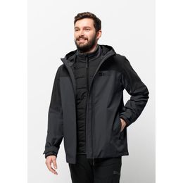 Jack Wolfskin 3-in-1-Funktionsjacke »GLAABACH 3IN1 JKT M« mit Kapuze black S (48) S (48) 3-in-1-Jacke
