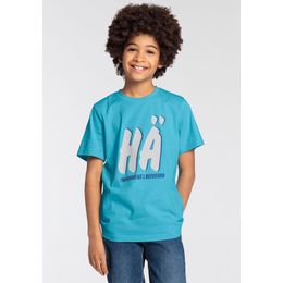 Kidsworld T-Shirt »FRAGEWORT MIT 2 BUCHSTABEN« Kurzarm, Basic Passform, mit Statements/Sprüchen blau 176/182 176/182 Sprücheshirt: FRAGEWORT MIT 2...