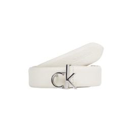 Calvin Klein Ledergürtel »CK LOGO BUCKLE BELT 3.0_PBL« mit Logoprägung als Schließe Dark Ecru